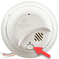 Silence button on First Alert Alarms